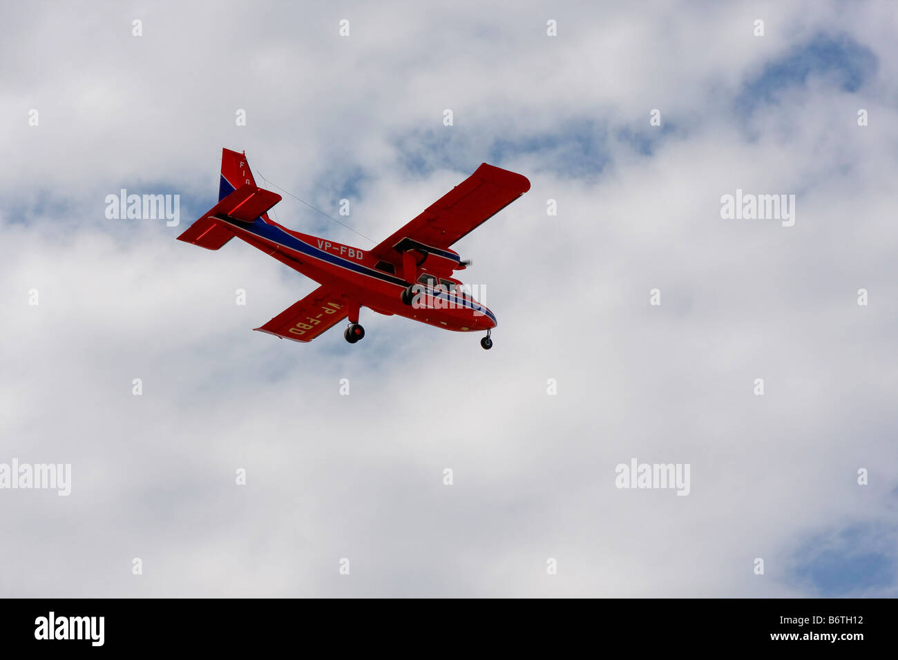 FIGAS aircraft in Falkland Islands Stock Photo - Alamy