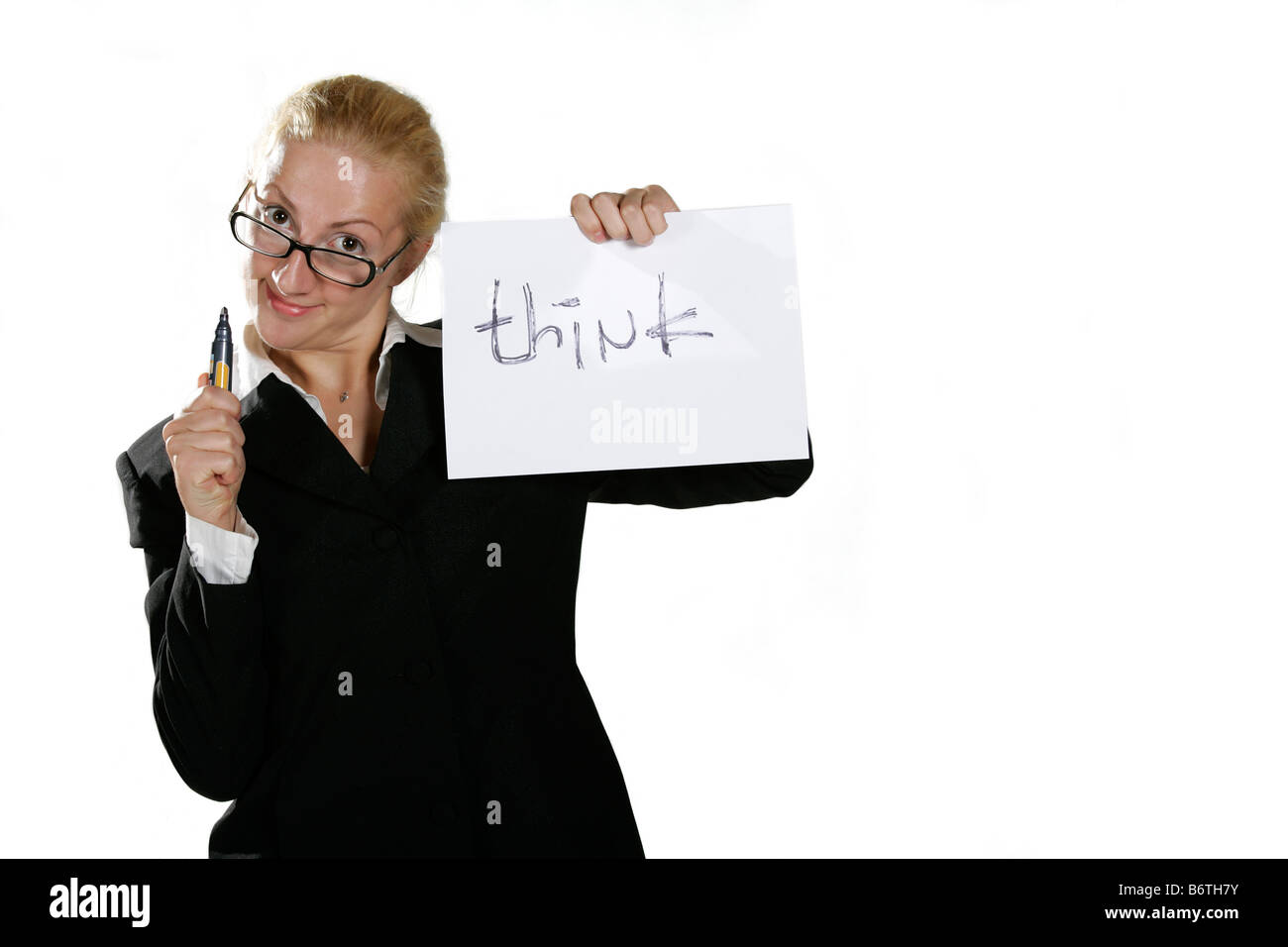 domineer young lady command Stock Photo - Alamy