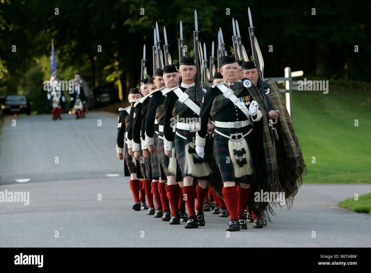 The Atholl Highlanders on parade at Blair Castle Blair Atholl The ...