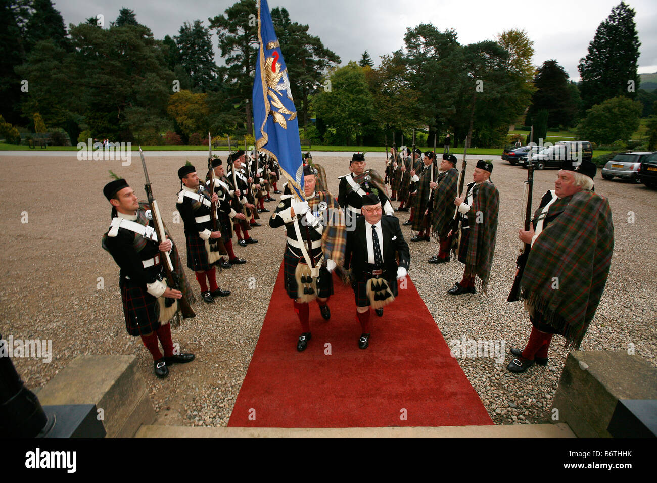 The Atholl Highlanders on parade at Blair Castle Blair Atholl The ...