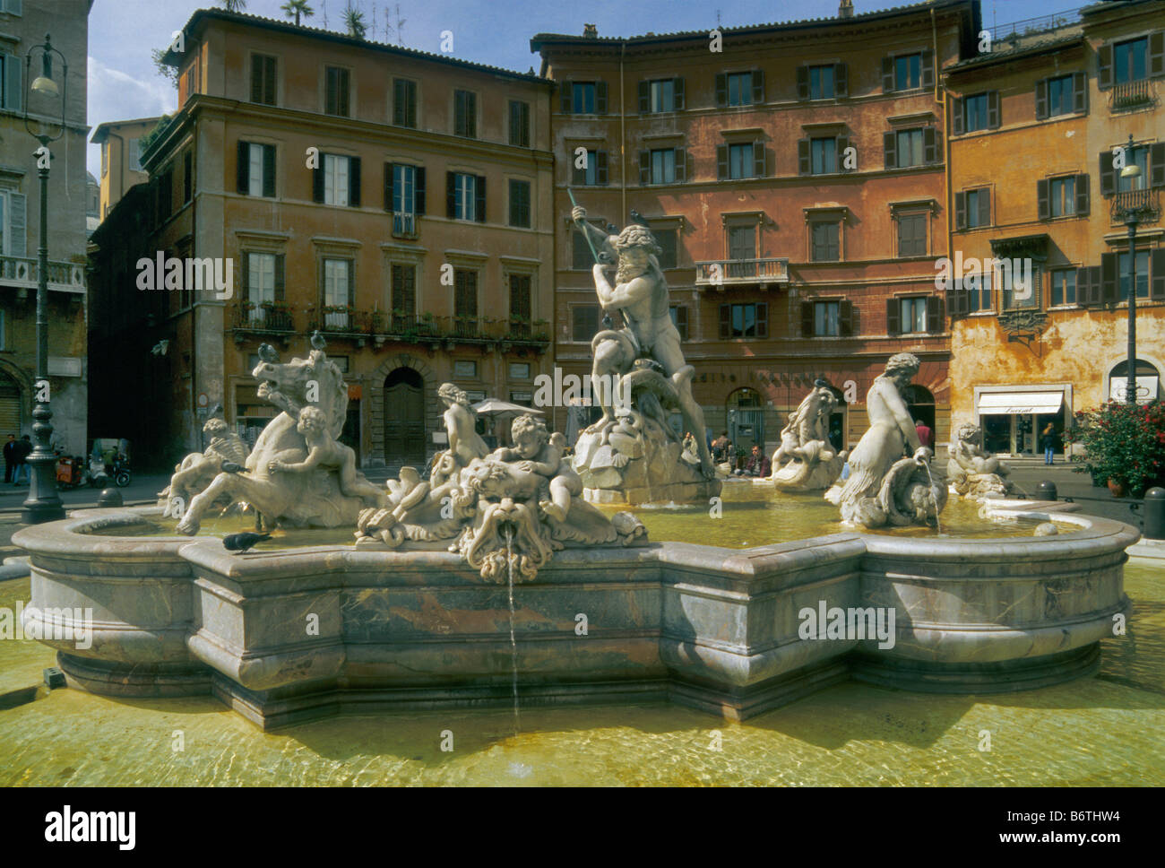 Neptune Fountain at Piazza Navona in Rome Italy Stock Photo - Alamy