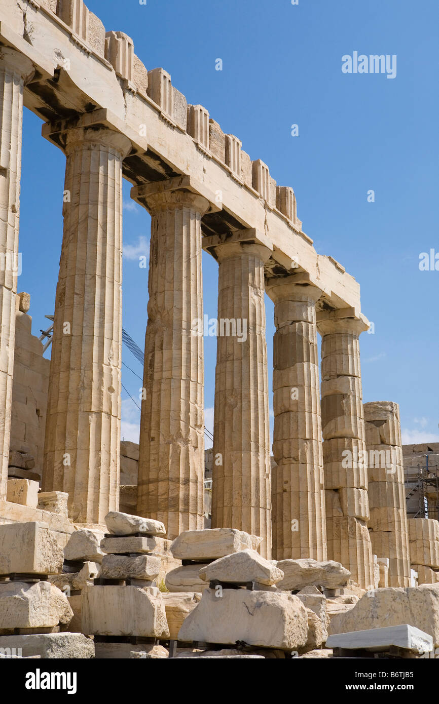 The Acropolis of Athens, Parthenon, architectural detail, Balkans ...