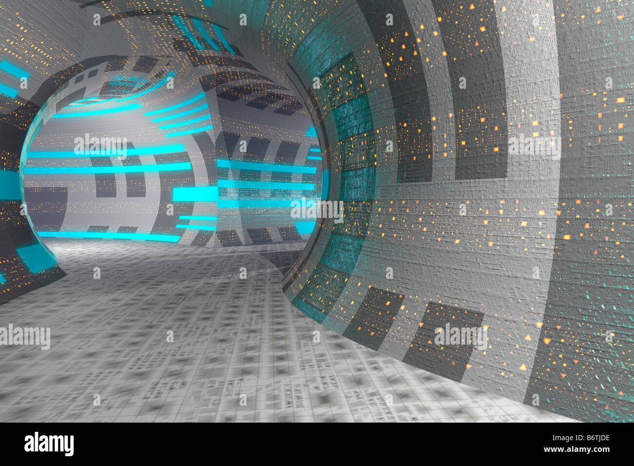 High-tech corridors in a futuristic human habitat Stock Photo - Alamy