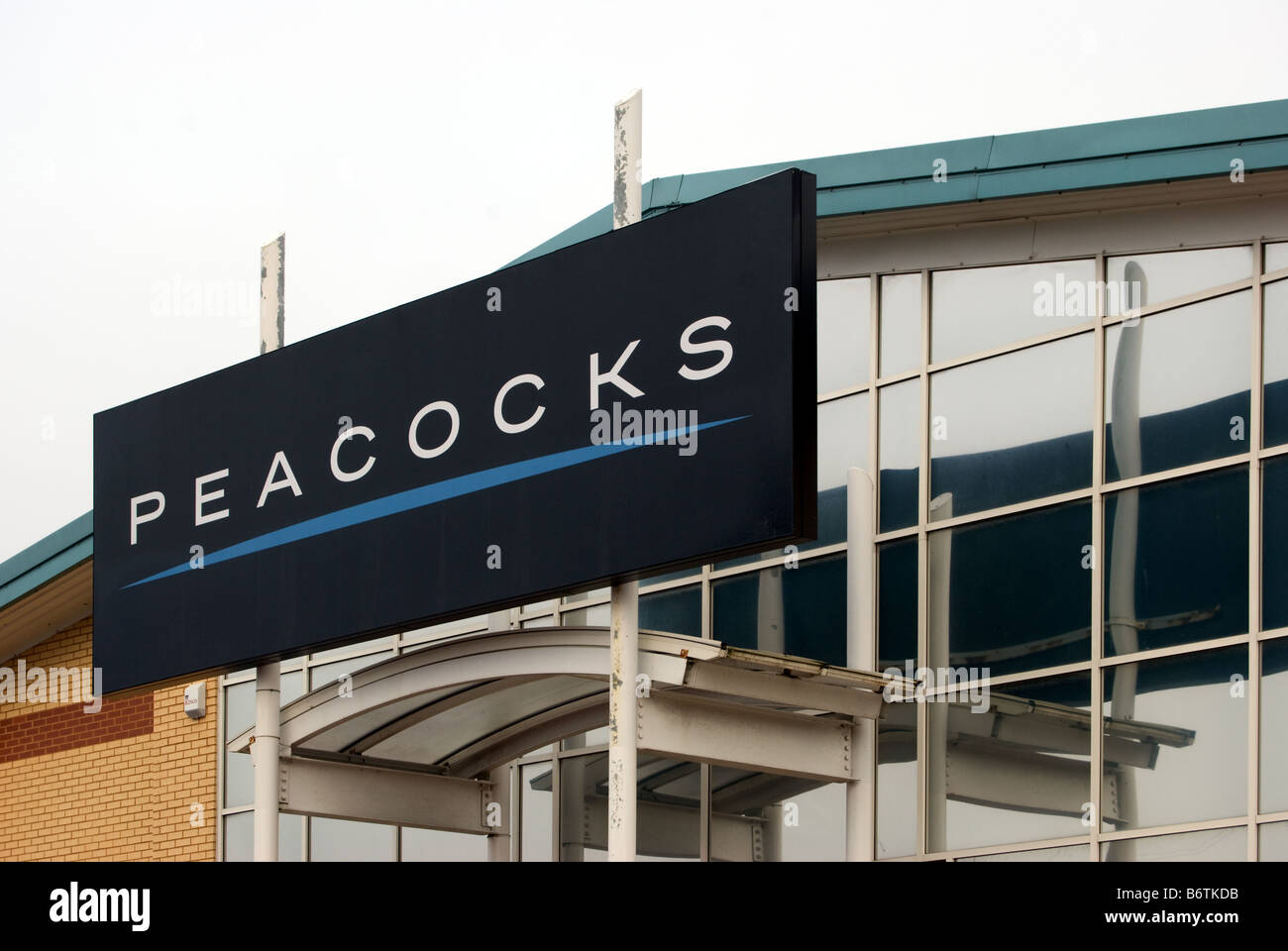 Peacocks shop store shops shopping retail retailing hi-res stock ...