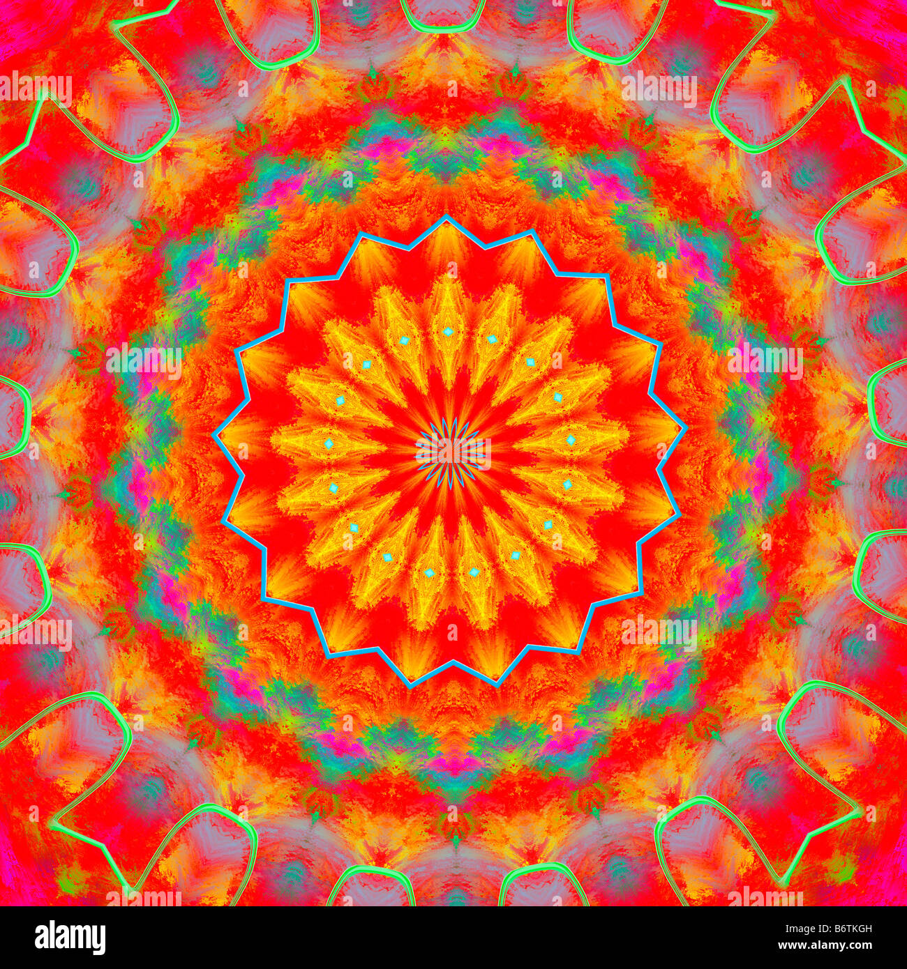 A kaleidoscope pattern of bright colors Stock Photo - Alamy