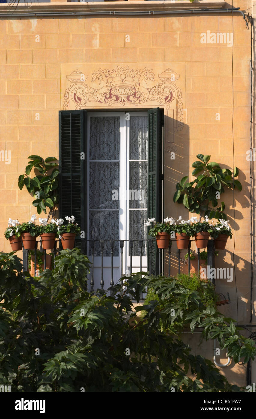 Traditional Catalan architecture buildings by the sea front. Sitges ...