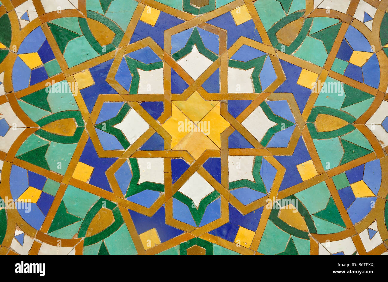 Oriental mosaic in Casablanca, Morocco Stock Photo - Alamy