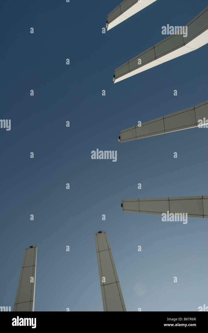 Roof spires on top of the IFC building in Hong Kong Stock Photo - Alamy