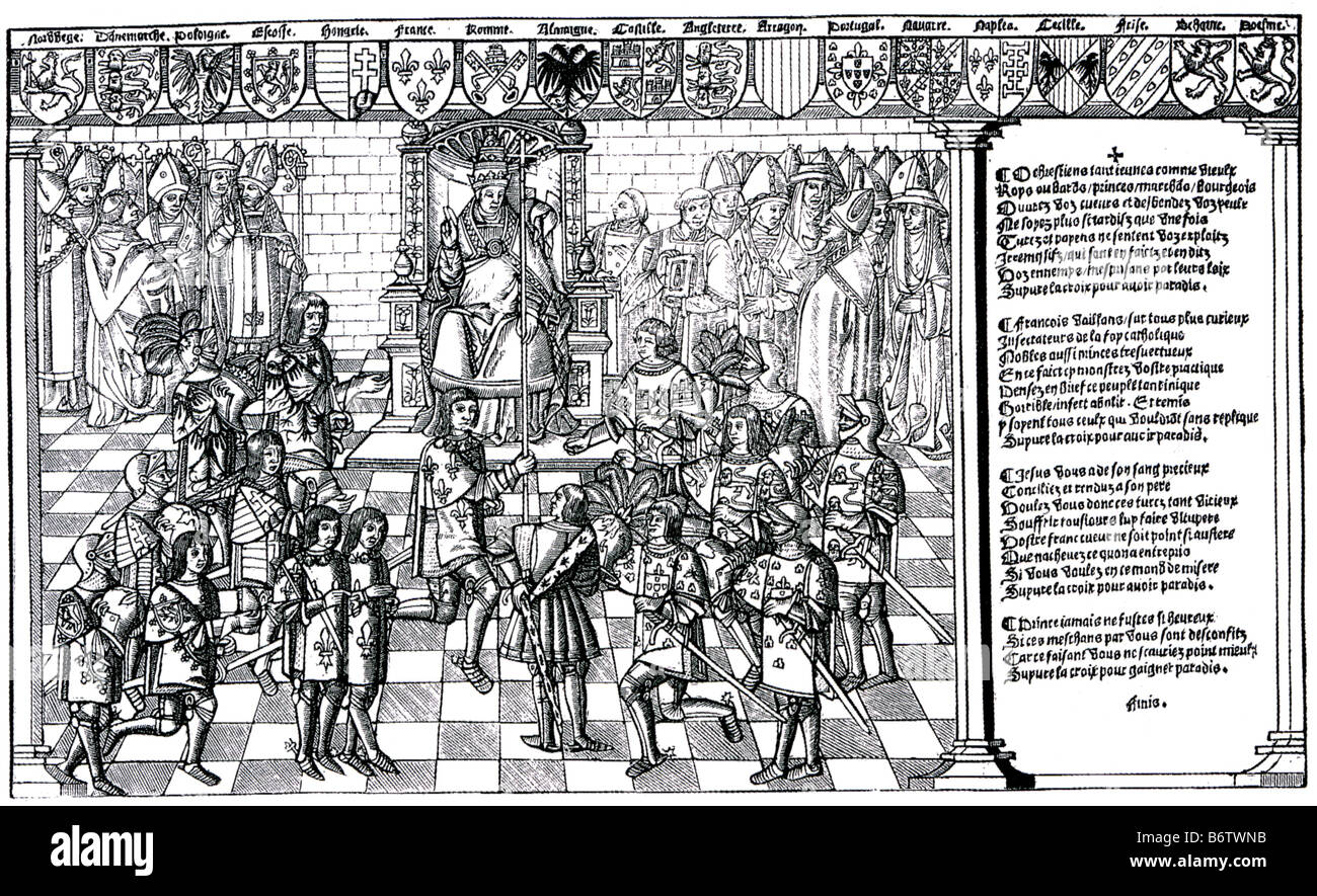 COUNCIL OF CLERMONT 1095 Pope Urban II presides over the meeting which ...