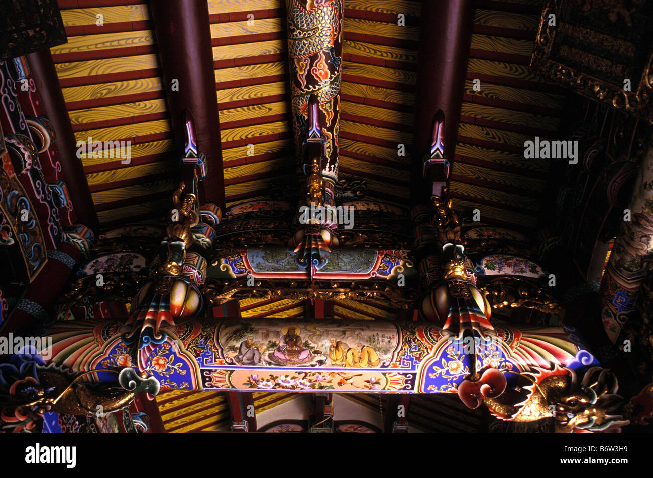 chingshui temple ceiling taipei taiwan Stock Photo - Alamy