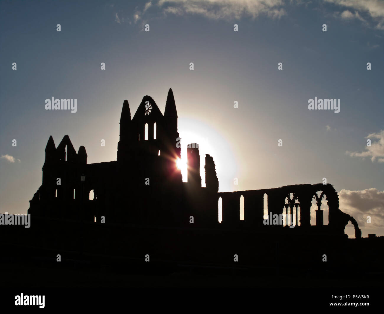 Whitby abbey silhouette hi-res stock photography and images - Alamy