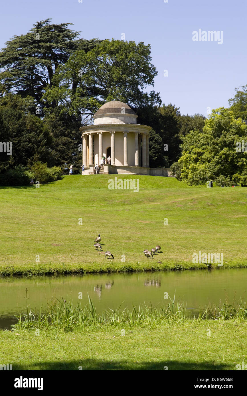 Temple of Ancient Virtue Stowe Gardens Buckinghamshire England UK Stock ...