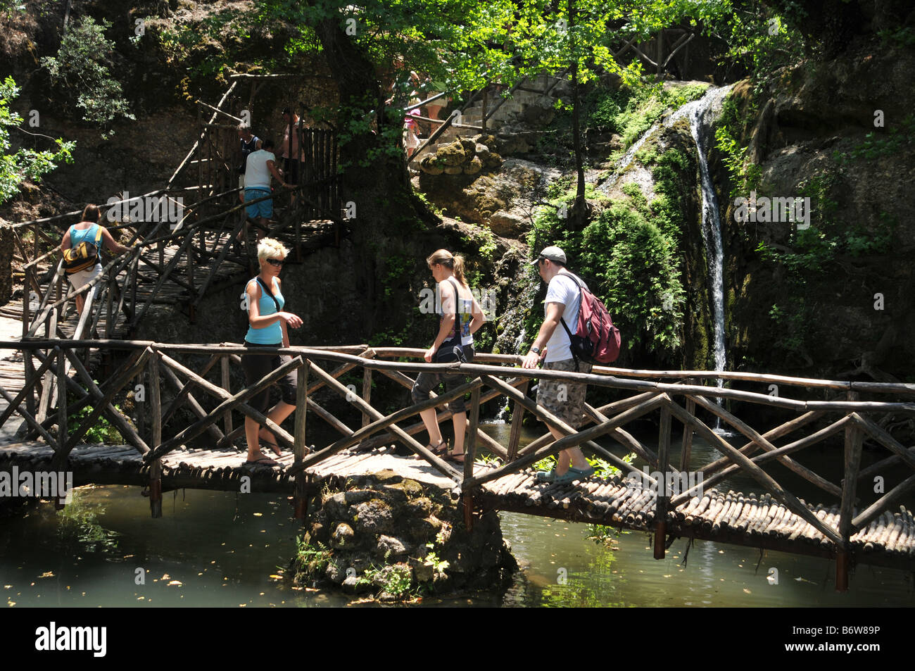 Tourists at Butterfly Valley, Rhodes, Greece Stock Photo - Alamy