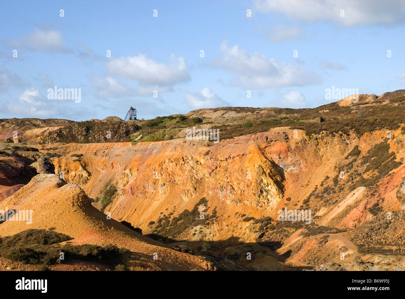 Mine Shaft, Parys mountain copper mine, Amlwch, Anglesey, North Wales ...