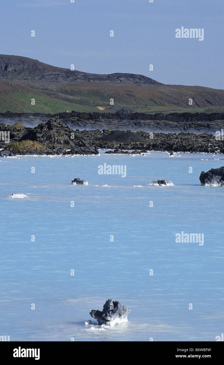 Blue Lagoon geothermal swimming pool near Reykjavik, Iceland Stock ...