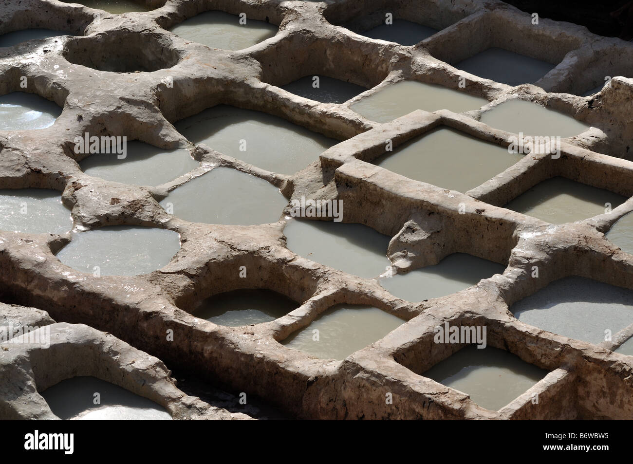 Medieval tannery in Fes, Morocco Stock Photo - Alamy