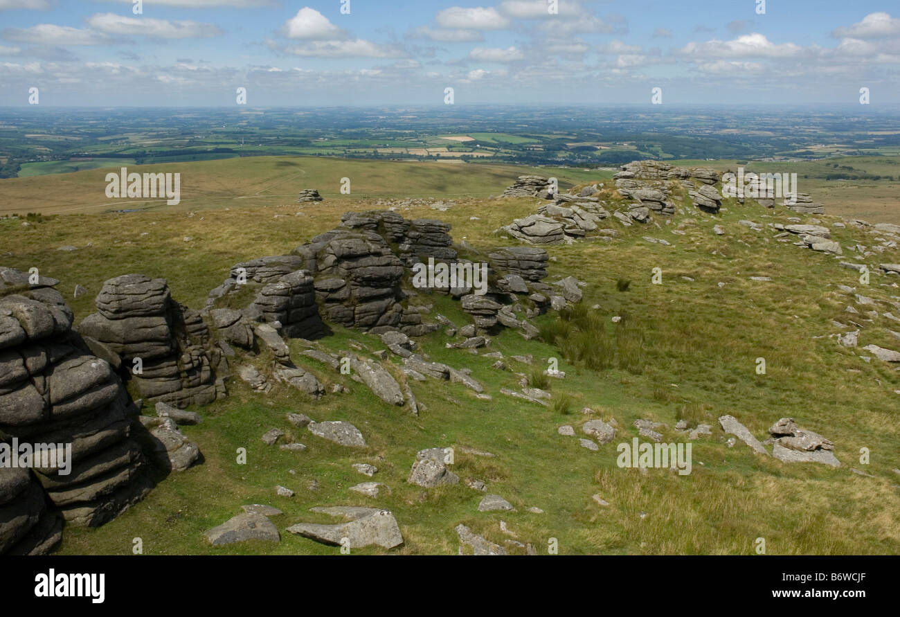 Impressive granite landscape at West Mill Tor on northwestern Dartmoor ...