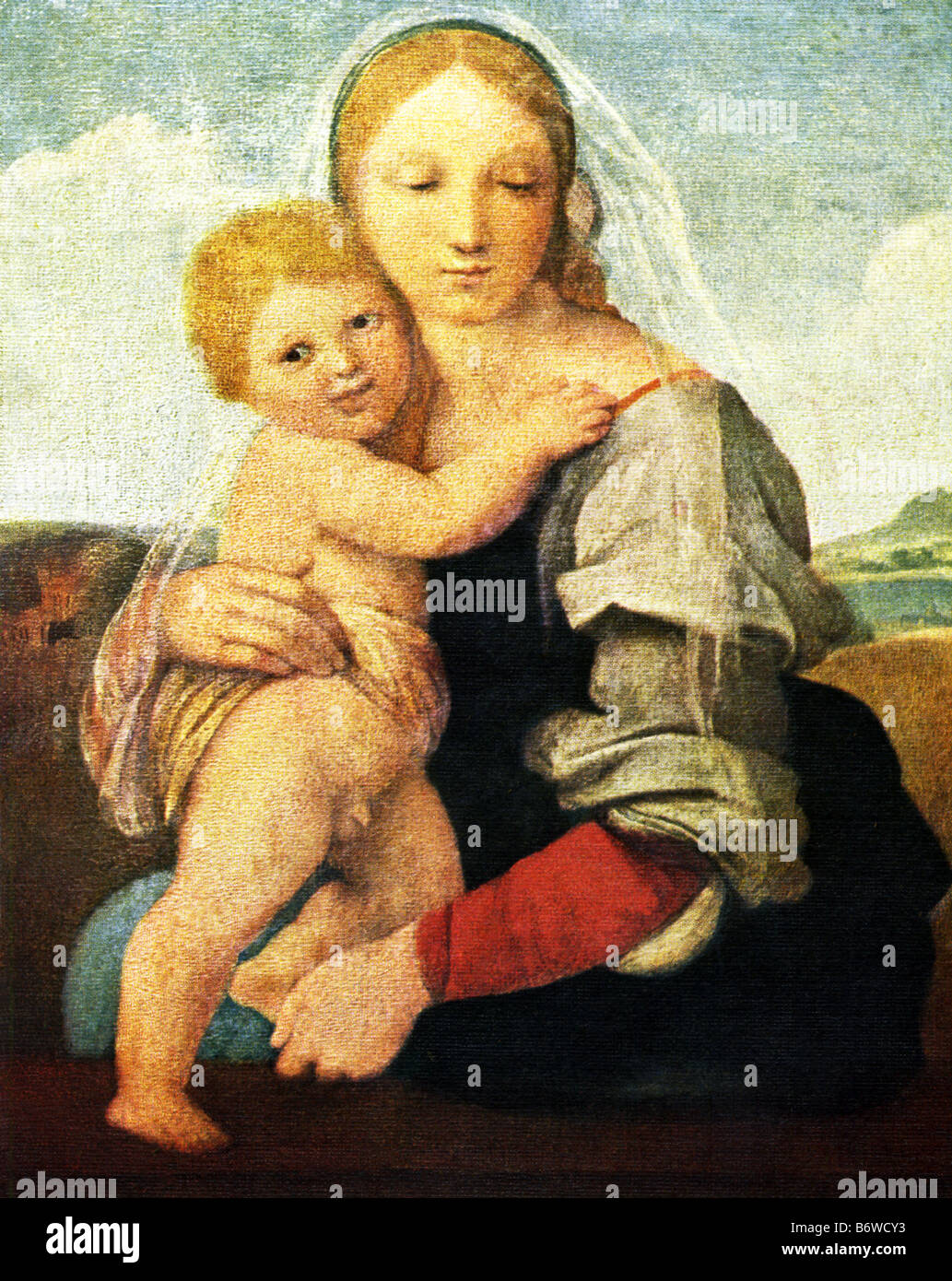 Raphael's Madonna of the Tower Stock Photo - Alamy