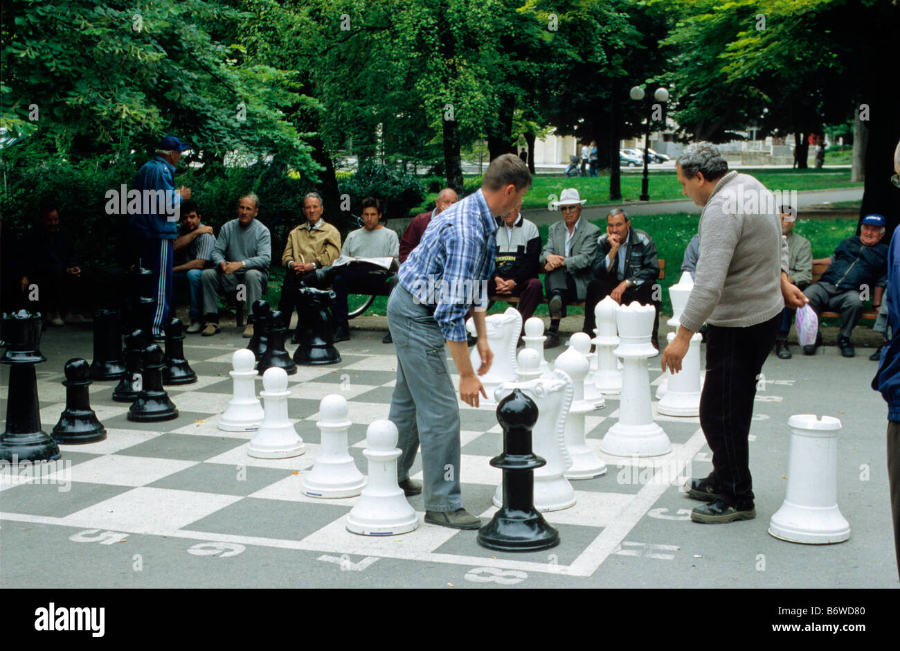 Outdoor chess in Stara Zagora, Bulgaria Stock Photo - Alamy
