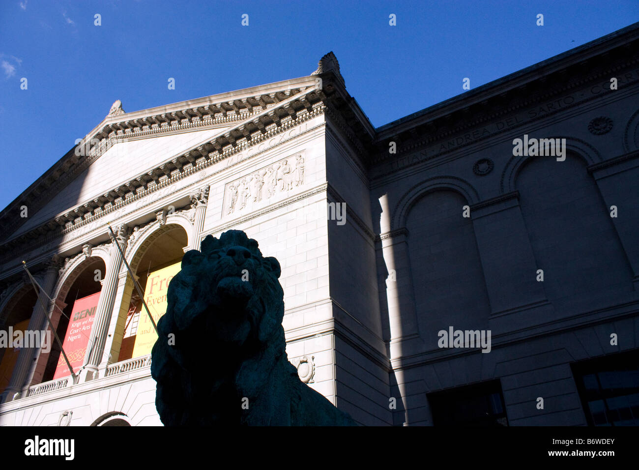 Historic Architecture With Lion Statue in Sunlight and Shadows Stock ...