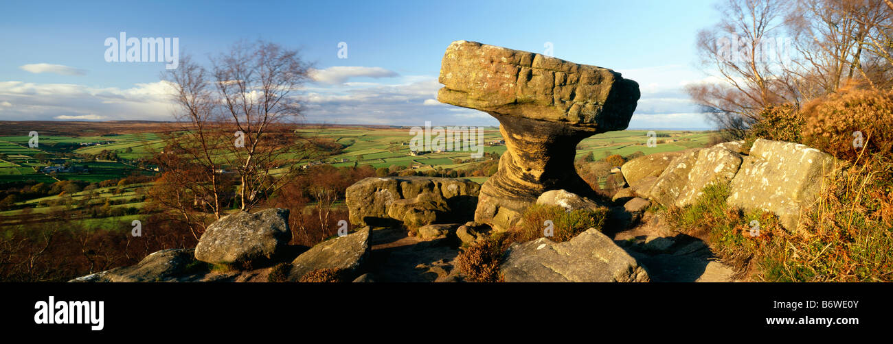 Druids Writing Desk Brimham Rocks North Yorkshire Stock Photo - Alamy