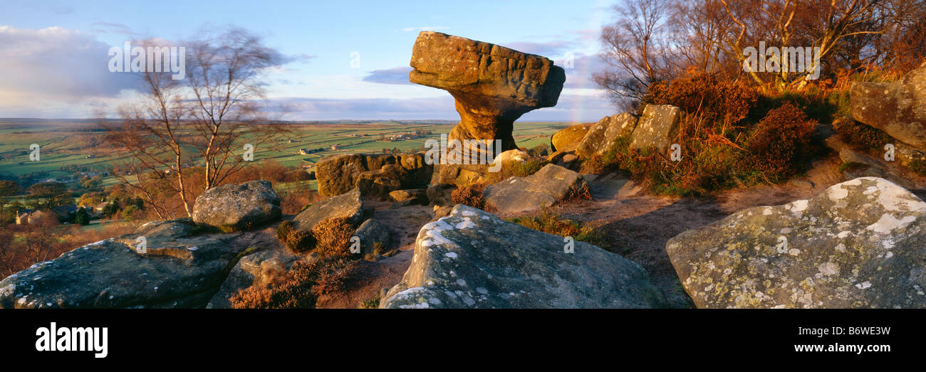 Druids Writing Desk Brimham Rocks North Yorkshire Stock Photo - Alamy