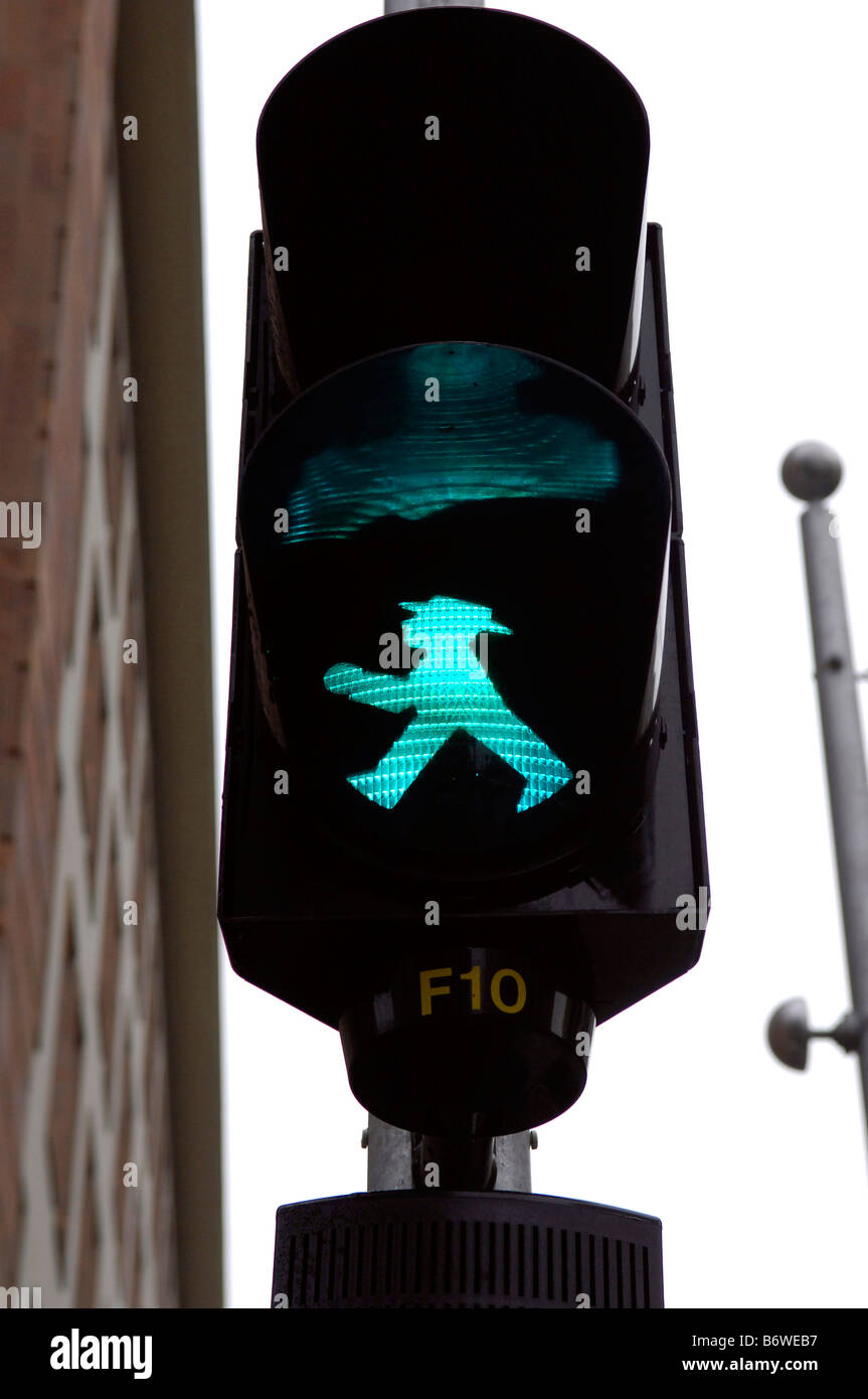 ampelman green man go traffic light berlin germany deutschland icon ...