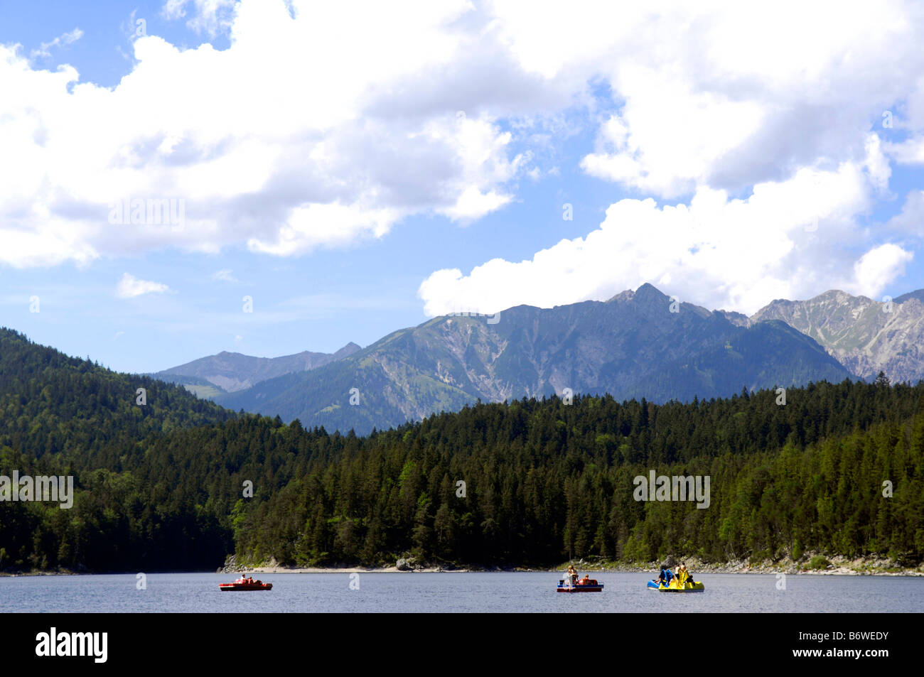 eibsee lake bavaria germany deutschland travel tourism boating summer ...