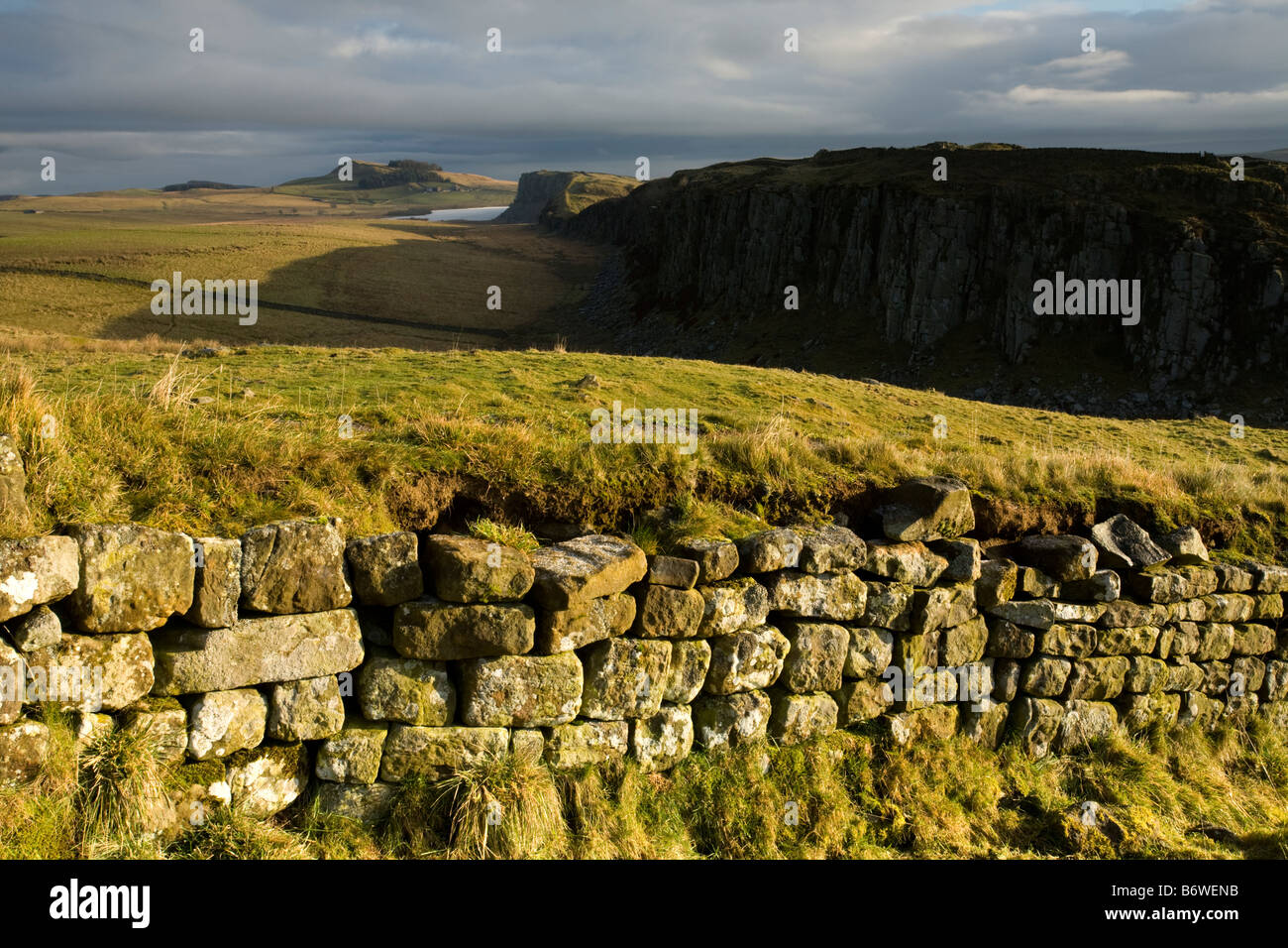 Steel Rigg Hadrians Wall Northumberland Stock Photo - Alamy