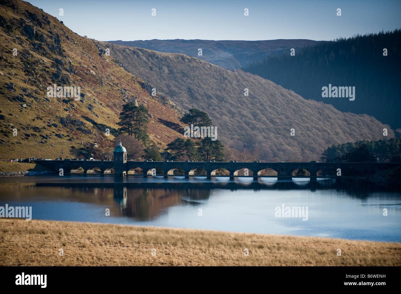 Craig Goch resevoir and dam Elan Valley powys mid wales UK Stock Photo ...