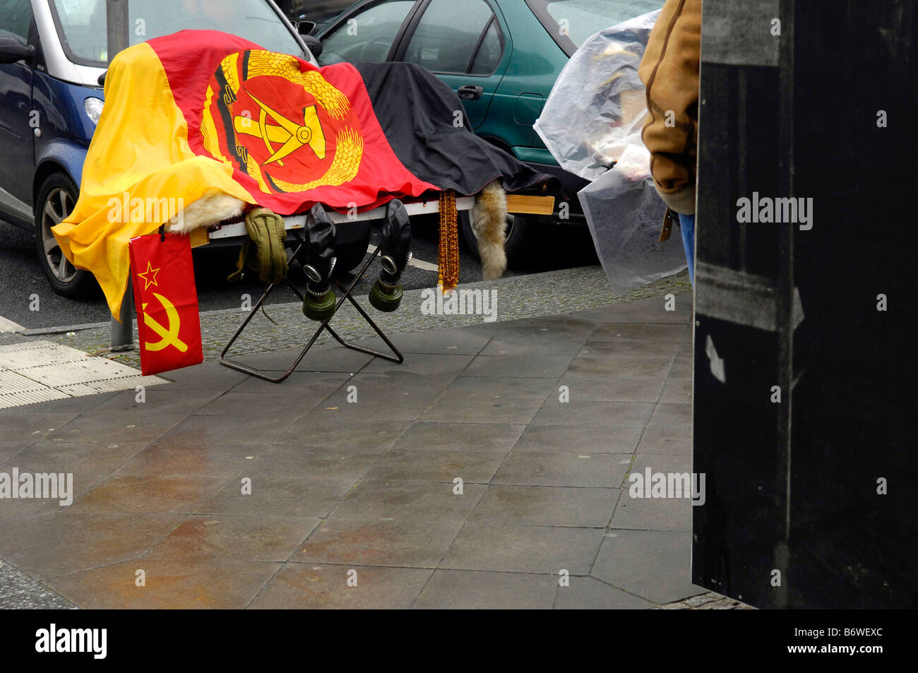 soviet flag former DDR communist Mitte berlin germany deutschland ...