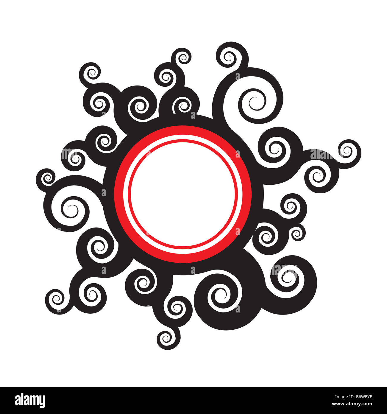 Swirly tree illustration Cut Out Stock Images & Pictures - Alamy