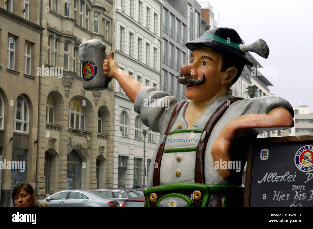 bierkeller advertisement figure model mannequin traditional sign ...