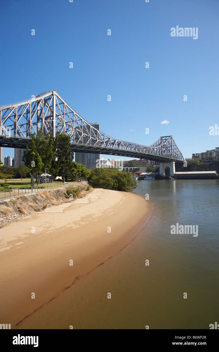 Story Bridge Kangaroo Point and Brisbane River Brisbane Queensland ...