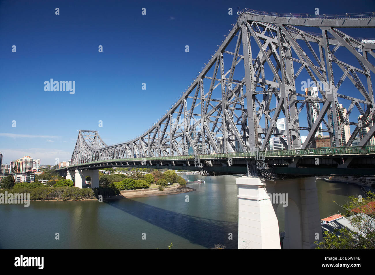 Story Bridge and Brisbane River Brisbane Queensland Australia Stock ...