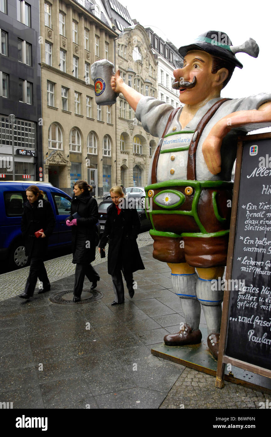 bierkeller advertisement figure model mannequin traditional sign ...