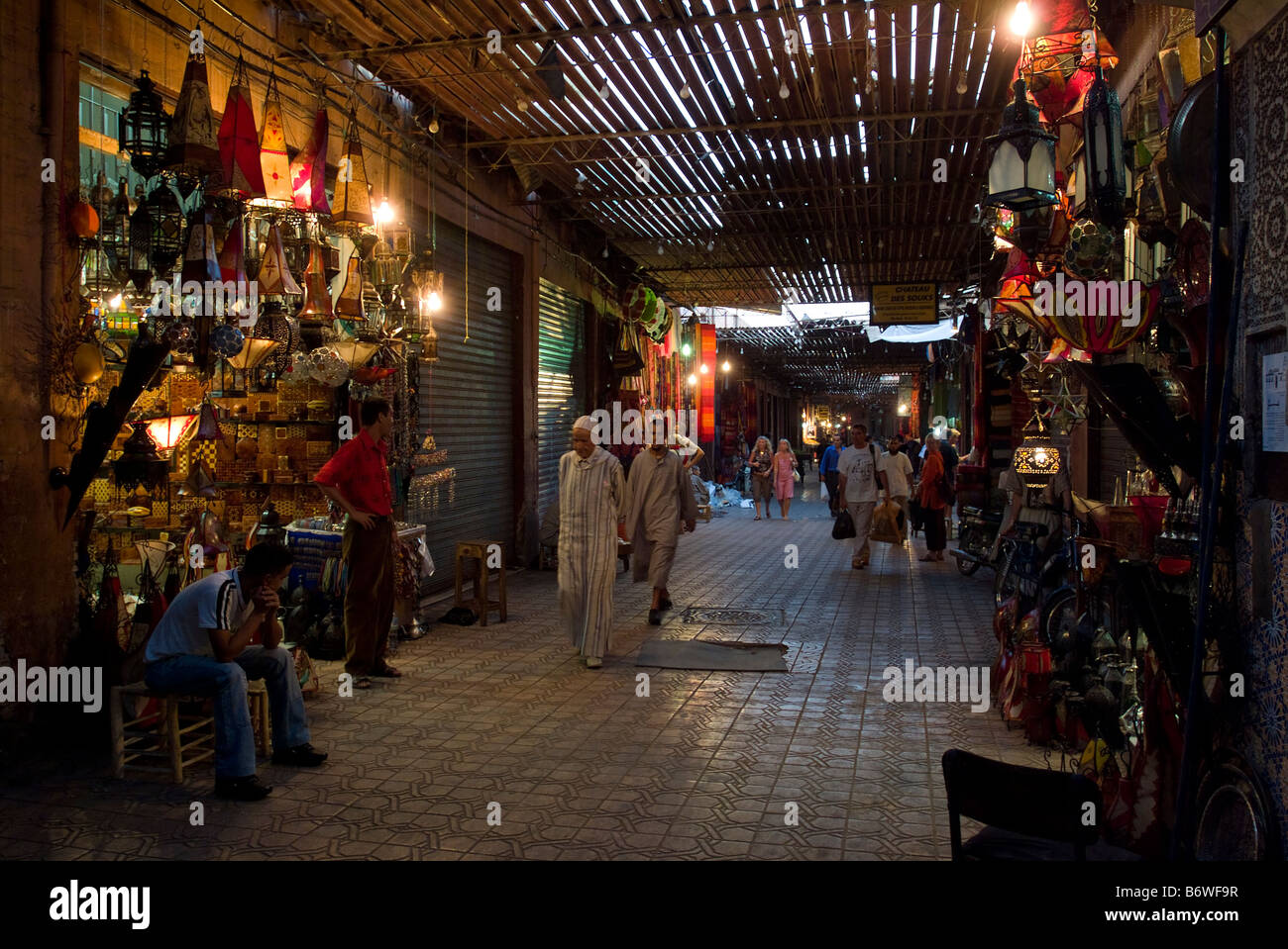 Souvenir shops in Souk, Medina, Marrakech, Morocco, North Africa Stock Photo - Alamy