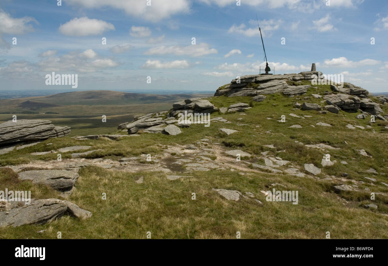 Yes Tor, the second highest peak on northwest Dartmoor, Devon Stock ...