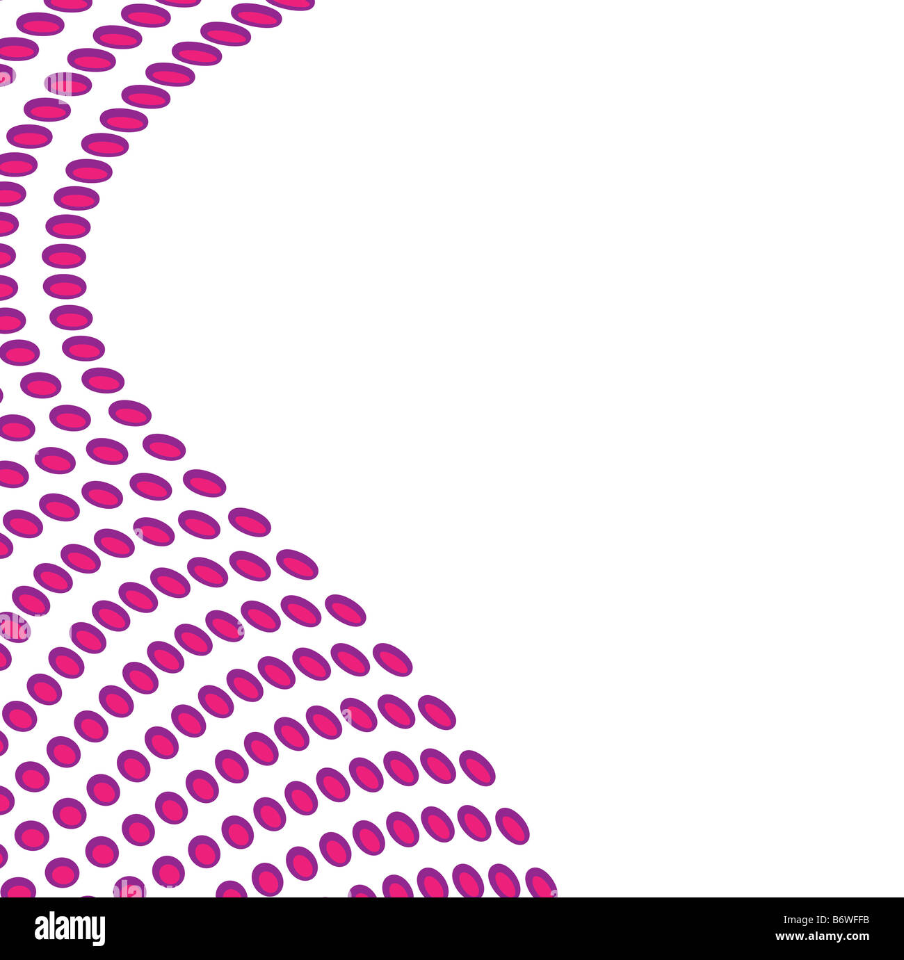 An abstract layout with rows of curved dots Stock Photo - Alamy