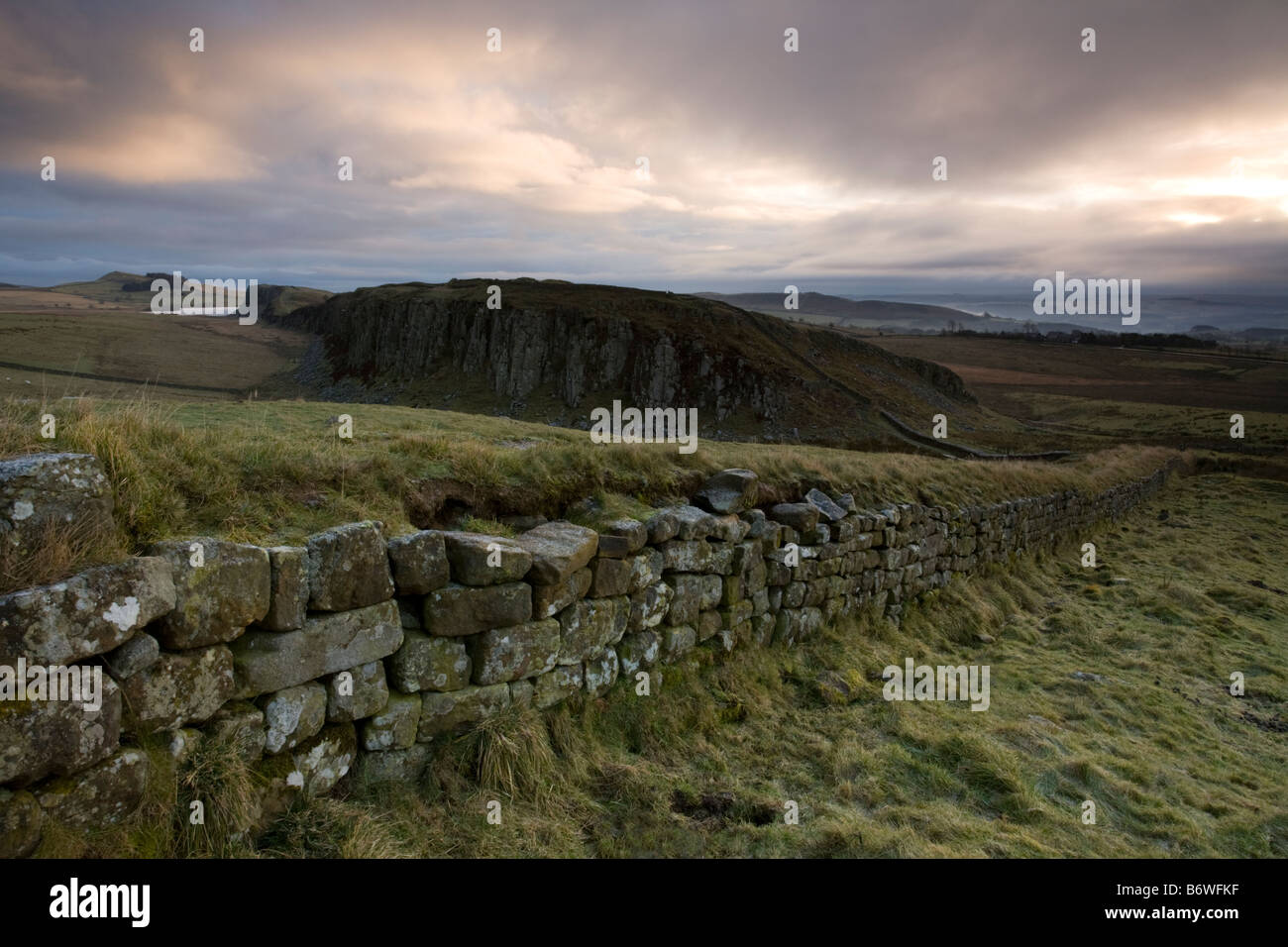 Steel Rigg Hadrians Wall Northumberland Stock Photo - Alamy