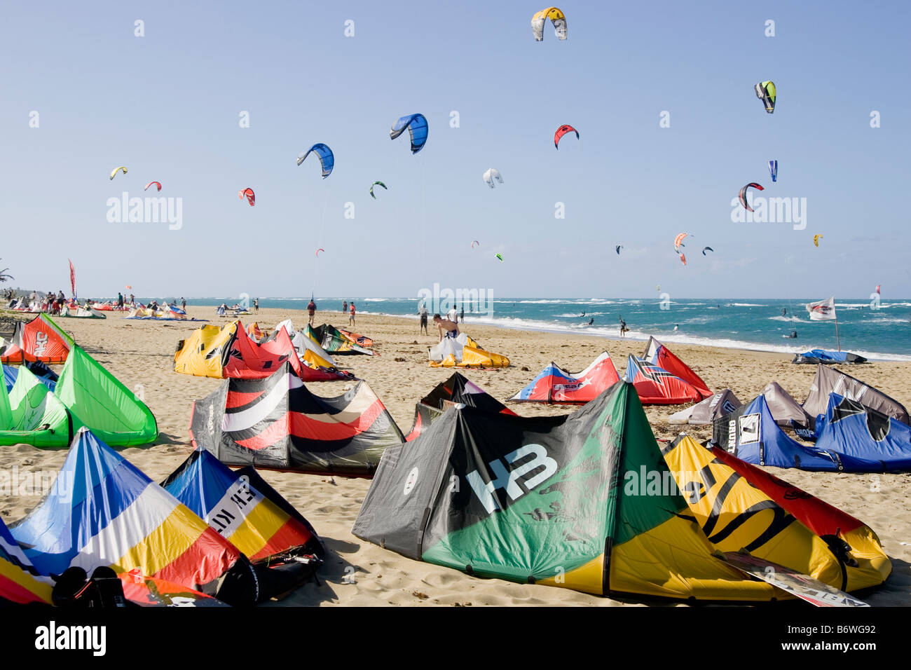 Kites on the beach Stock Photo - Alamy