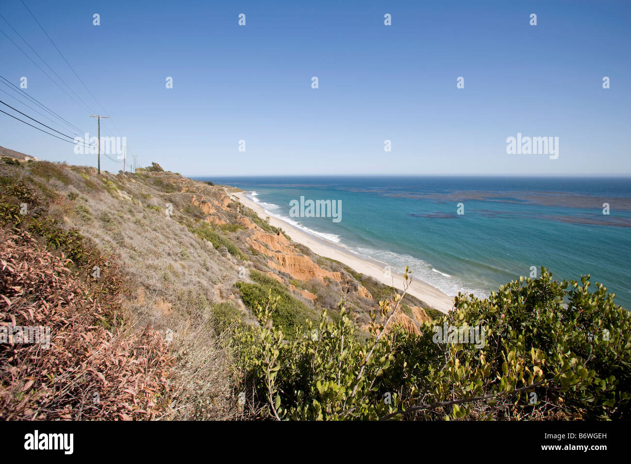 Cliffs north of Malibu, horizontal image Stock Photo - Alamy