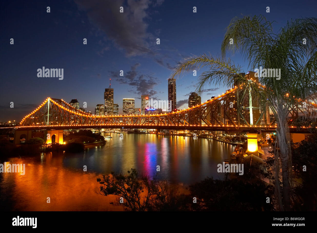 Brisbane bridge lights hi-res stock photography and images - Alamy