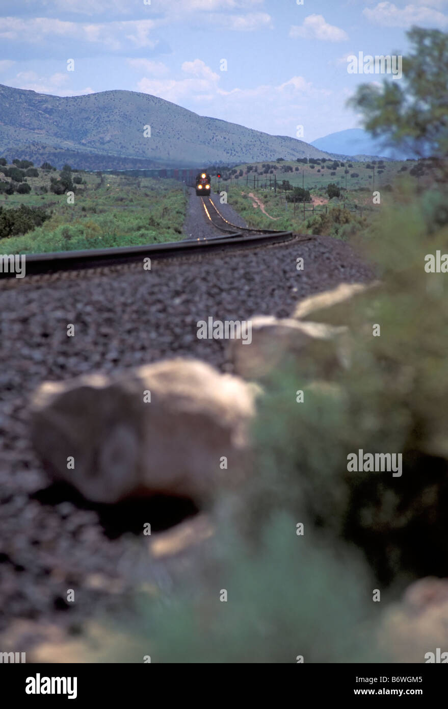 Southern Pacific freight train outside Alamogordo, New Mexico, USA ...