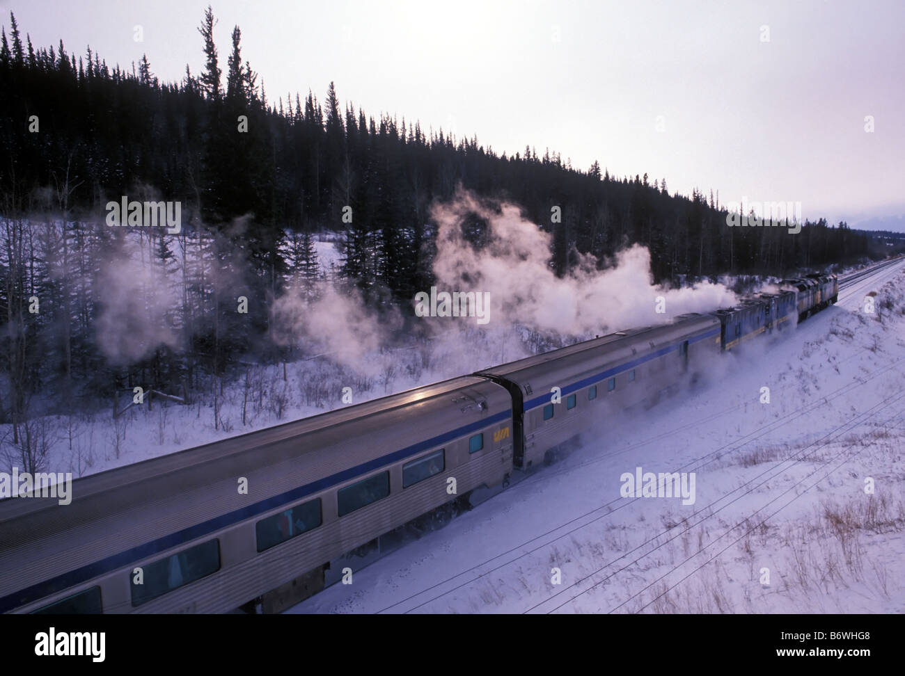 Via rail train winter hi-res stock photography and images - Alamy