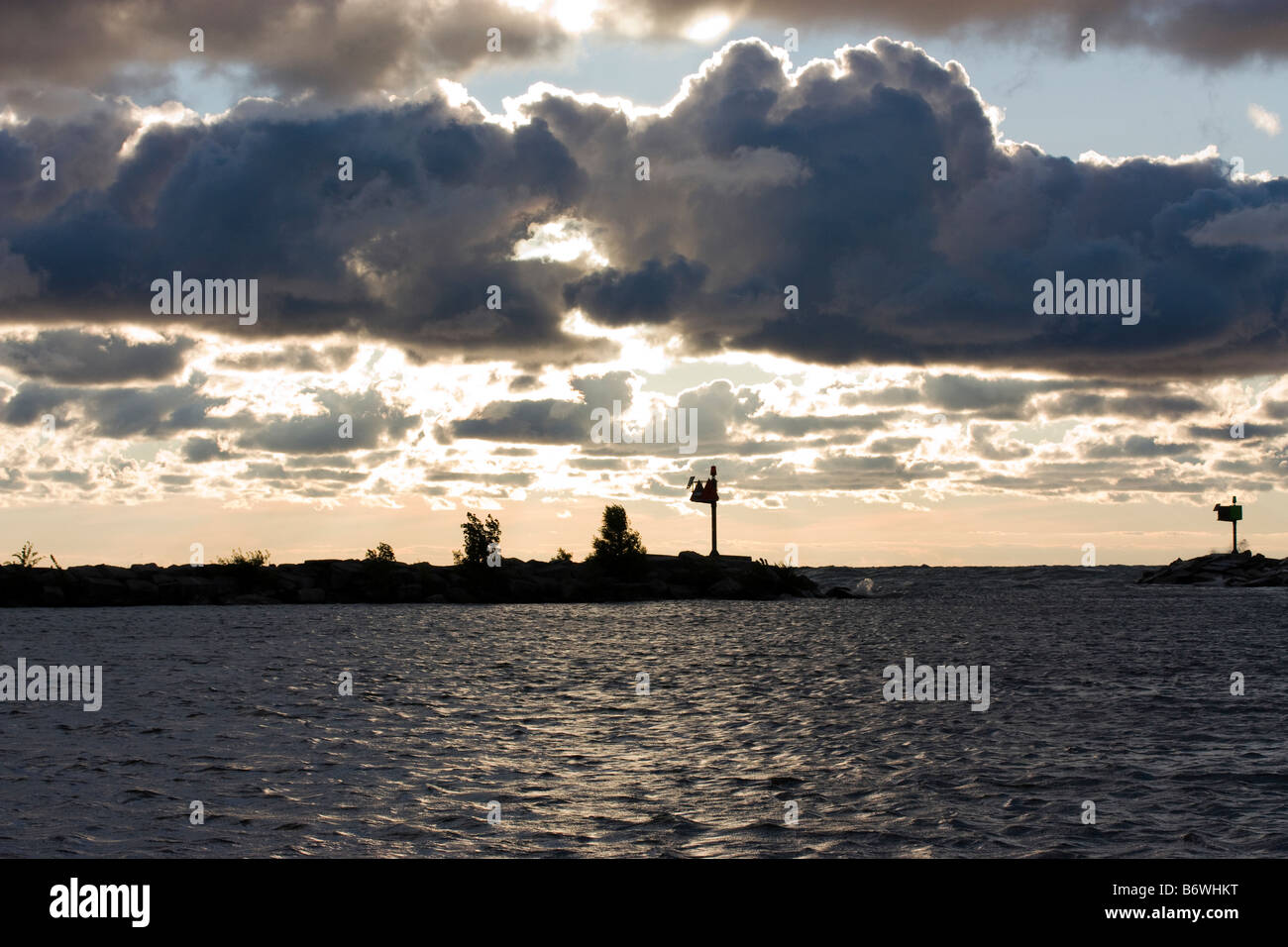 New Buffalo harbor Stock Photo - Alamy