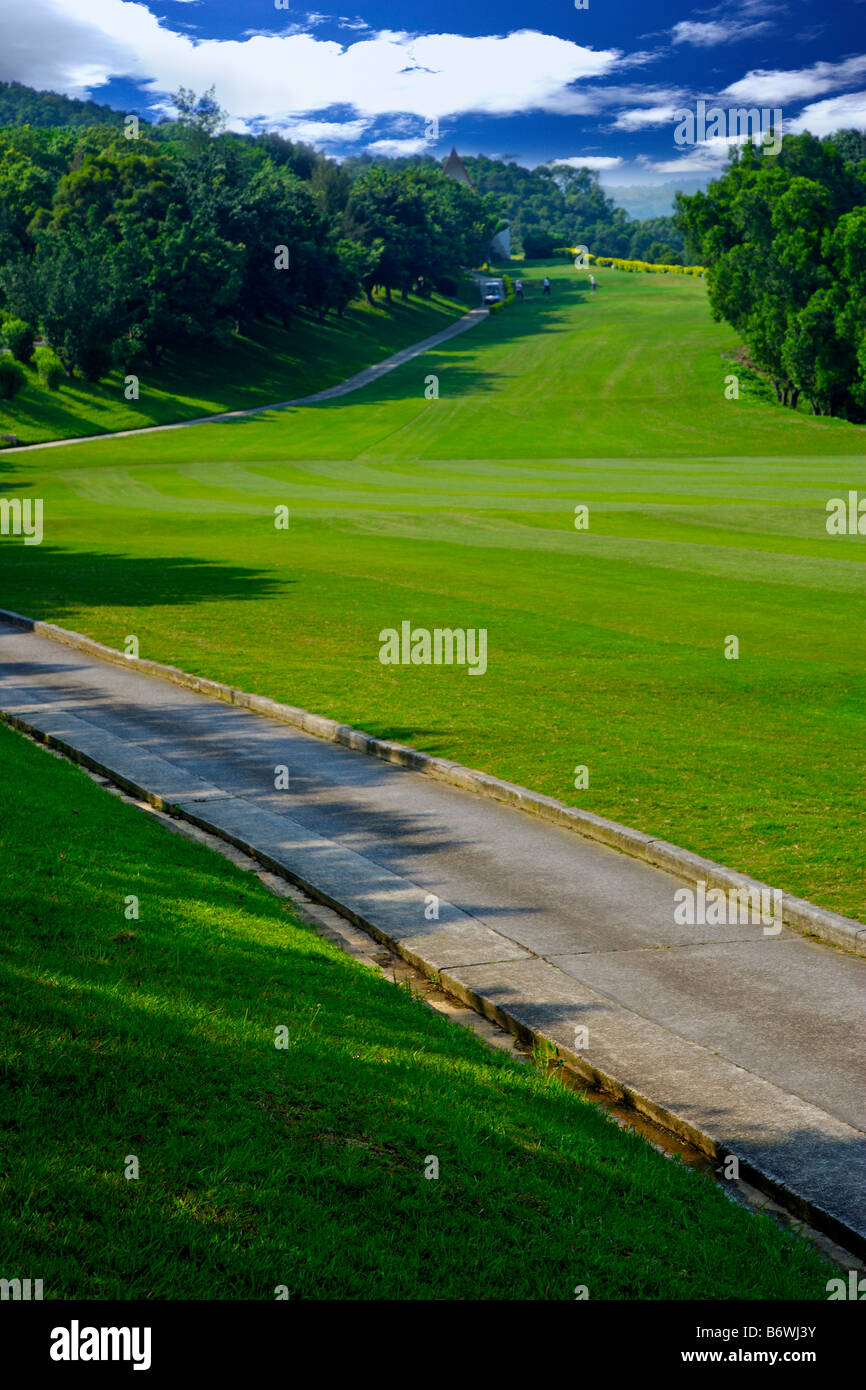 Road in golf course Stock Photo - Alamy