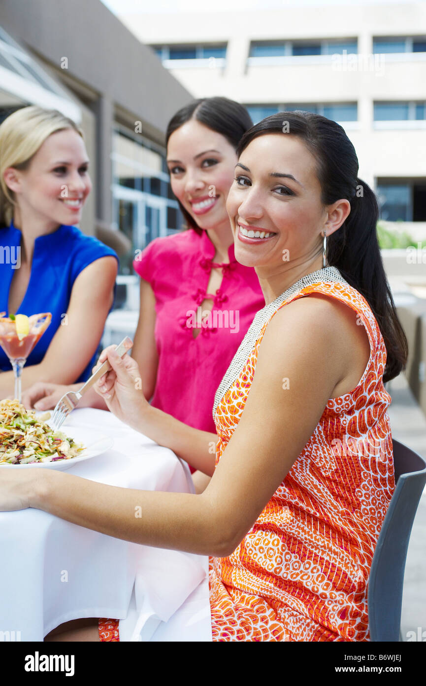 Friends Eating out Together Stock Photo - Alamy