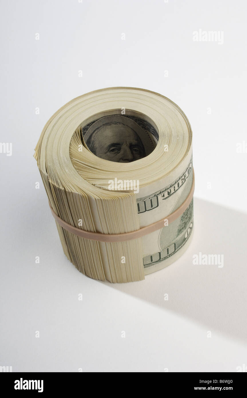 Rolled Up Money Stock Photo - Alamy