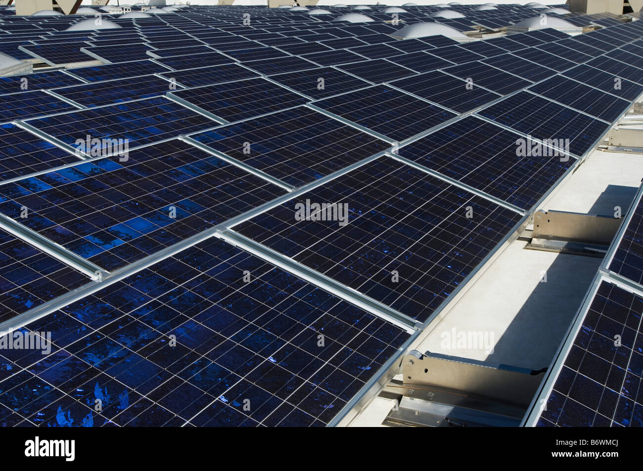Solar Panels at Solar Power Plant Stock Photo - Alamy